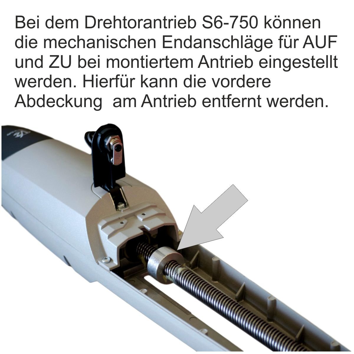 Drehtorantrieb Set S6-750 6,0m und 750kg mit Endanschla